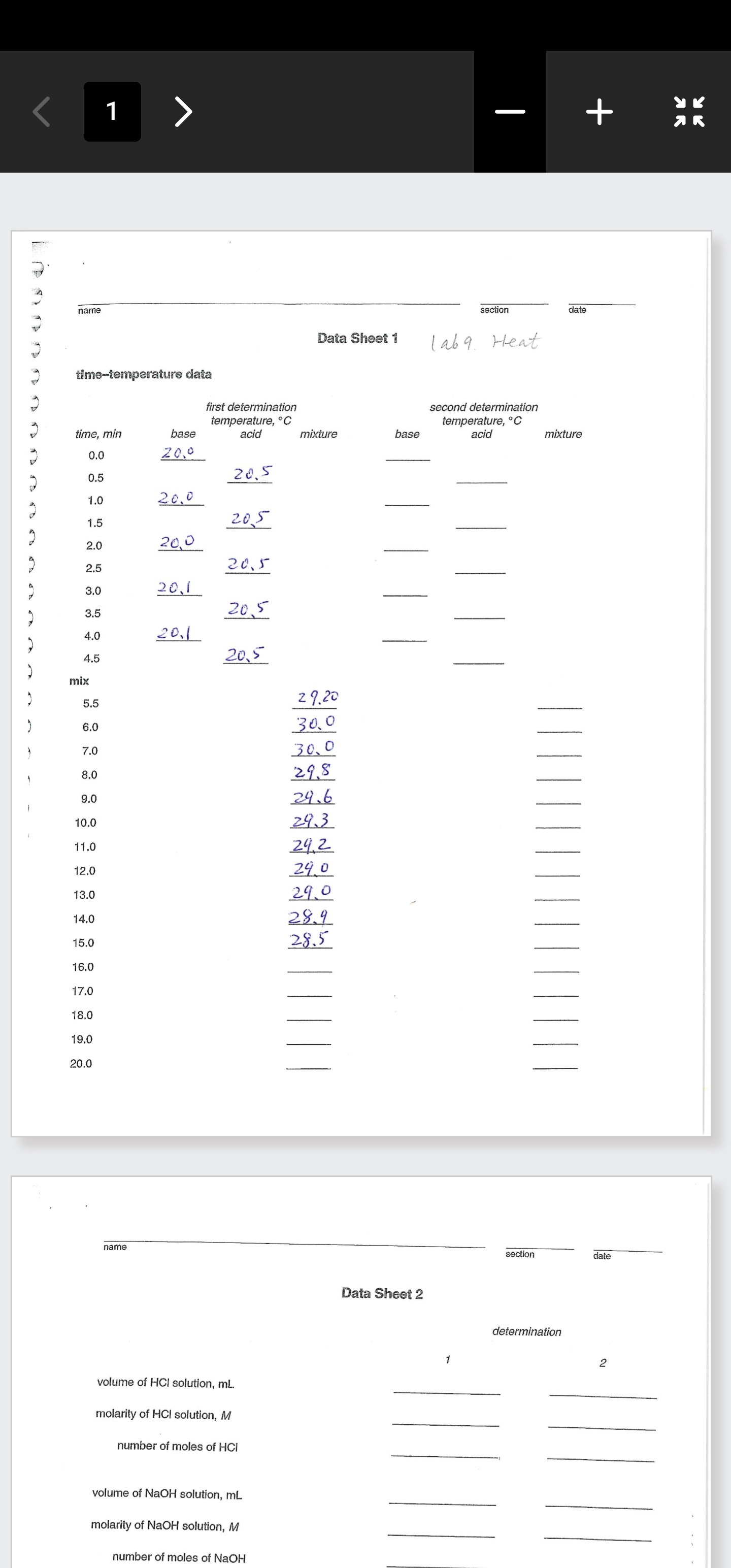 3 final temperature of mixture, Tfinal ,∘C | Chegg.com