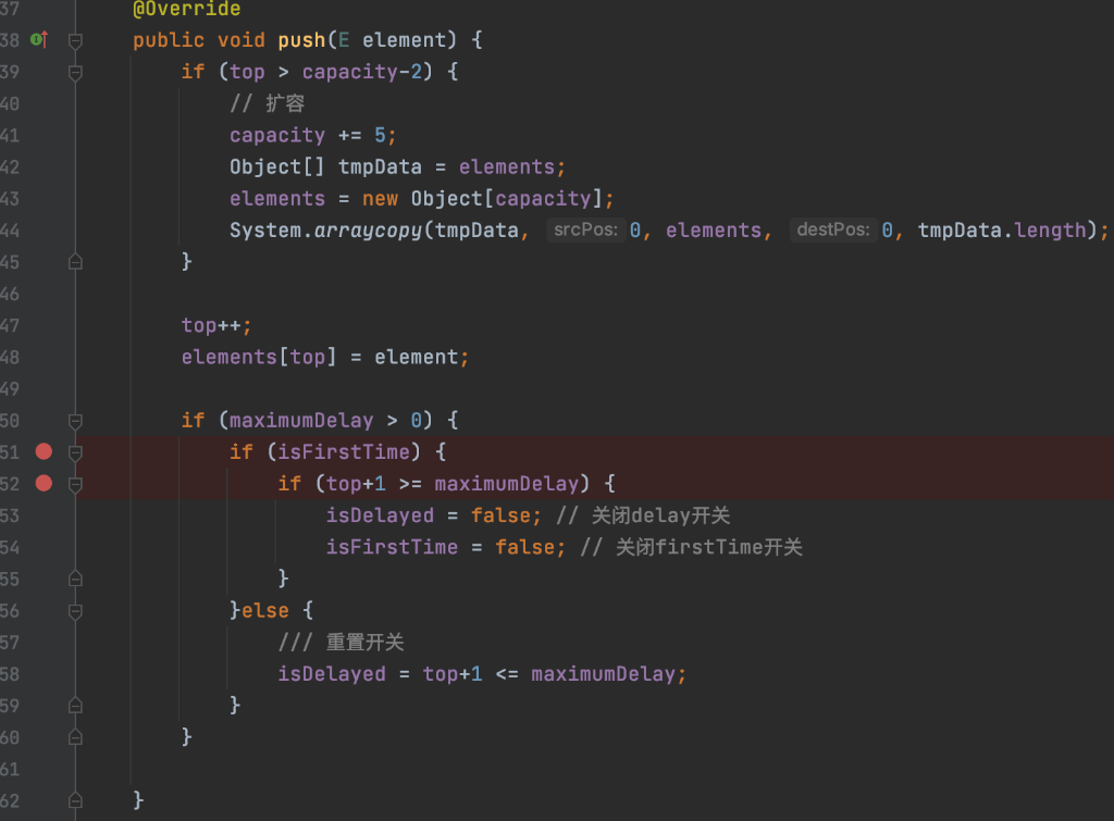Solved This is a stacked code in java, and there are some | Chegg.com