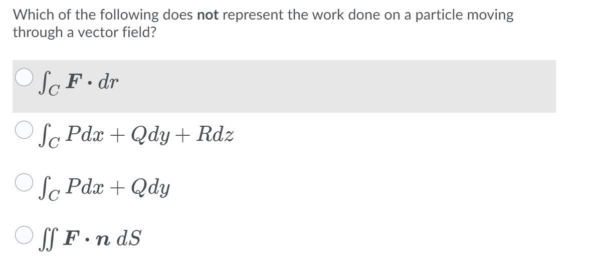 Solved Which of the following does not represent the work | Chegg.com