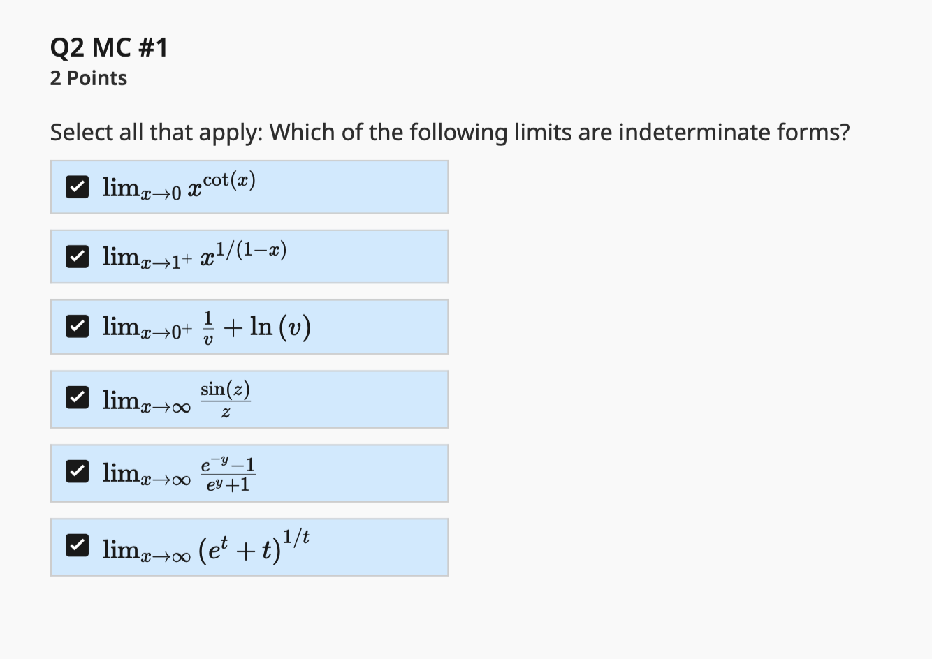 Solved Q2 MC ﻿#12 ﻿PointsSelect all that apply: Which of | Chegg.com