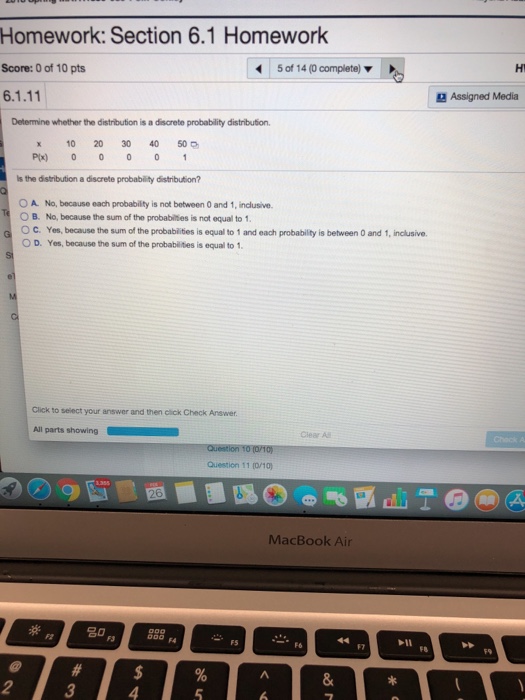 Solved Homework Section 6 1 Homework Score 0 Of 10 Pts 50f
