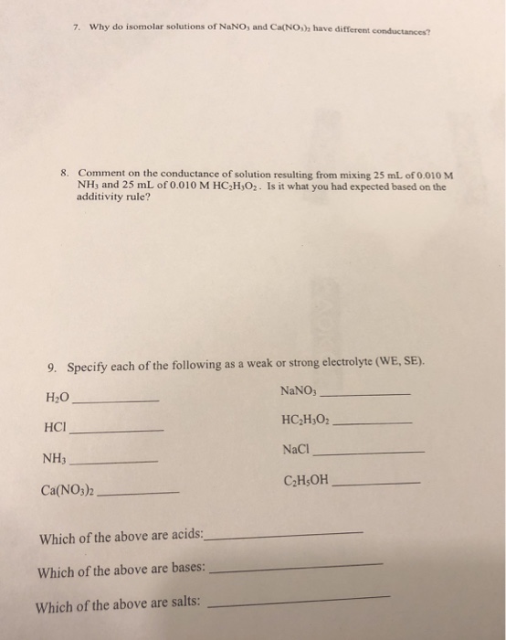 Solved 7. Why do isomolar solutions of NaNO, and Ca(NOx% | Chegg.com
