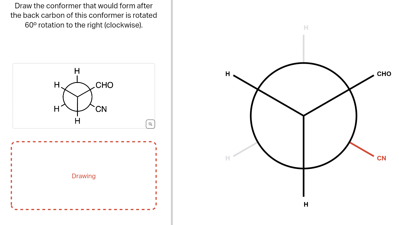 Solved Draw the conformer that would form after the back | Chegg.com