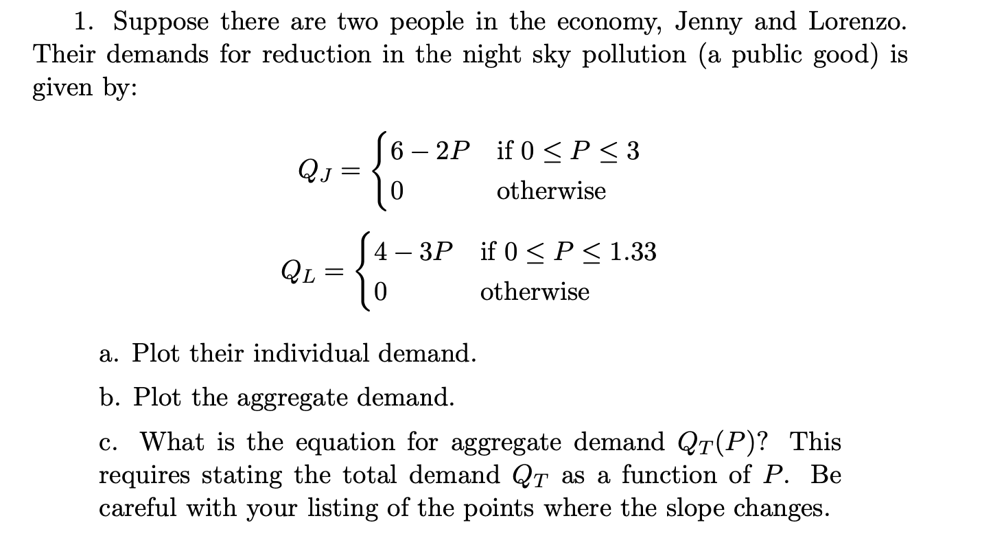 Solved 1. Suppose there are two people in the economy, Jenny | Chegg.com