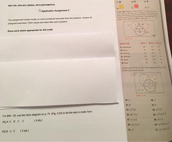 Solved MAT-105: APPLIED LIBERAL ARTS MATHEMATICS 27. | Chegg.com