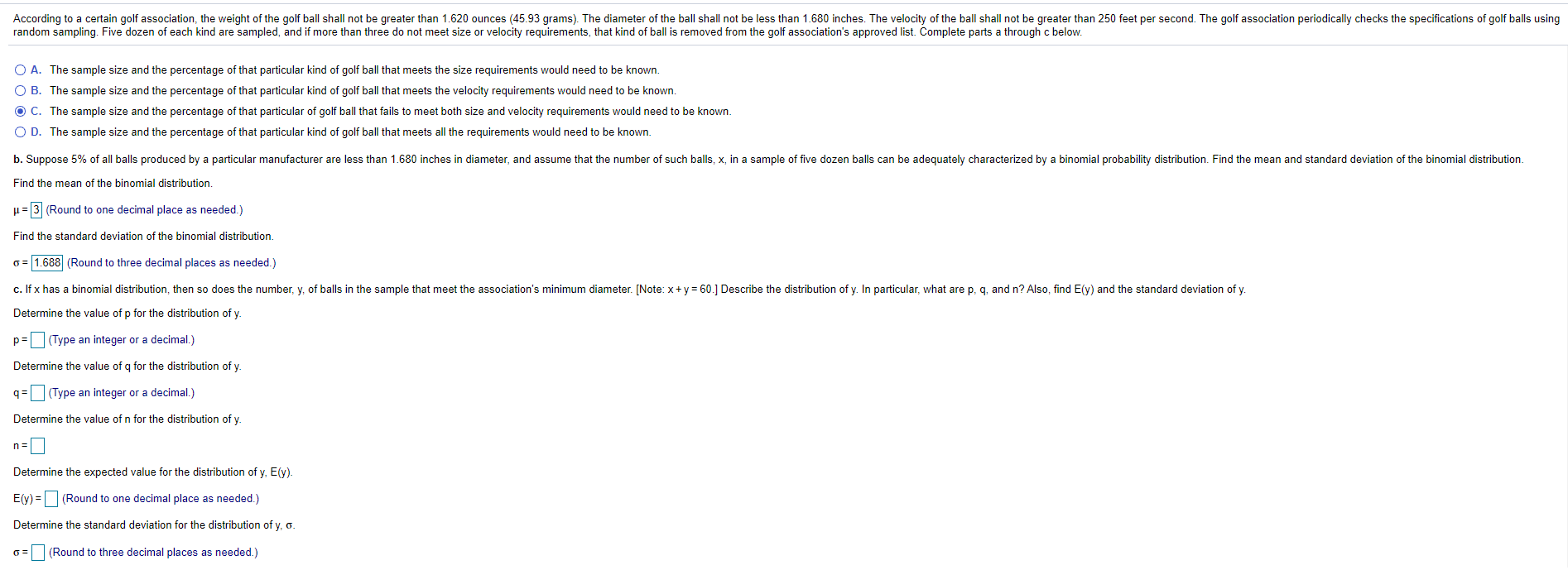 Solved According to a certain golf association, the weight | Chegg.com