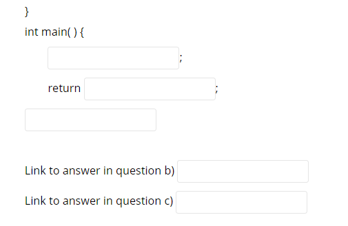 Solved Do the following: a) Fill in the missing syntax. b) | Chegg.com