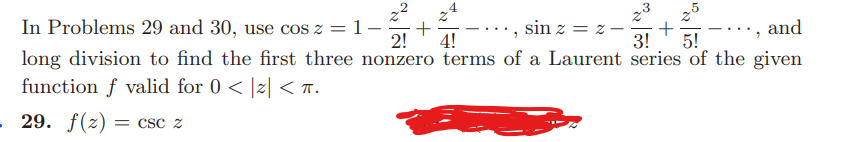 Solved Laurent series | Chegg.com