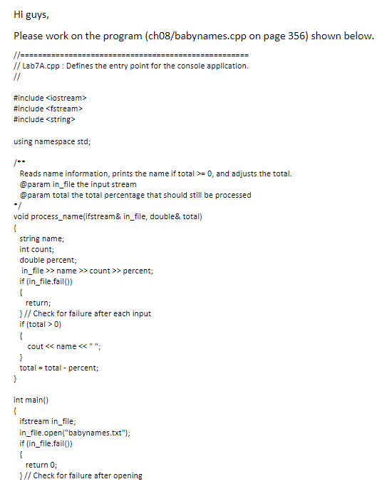 Solved Hi guys, Please work on the program | Chegg.com