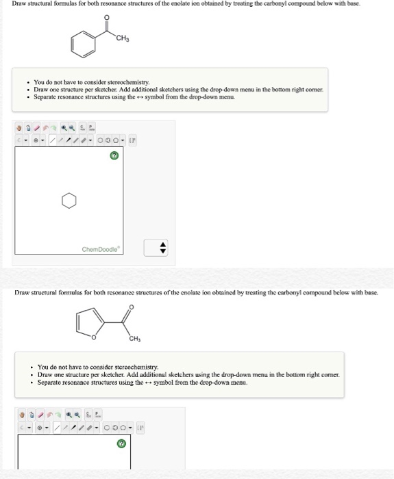 Solved Draw structural formulas for both resonance | Chegg.com
