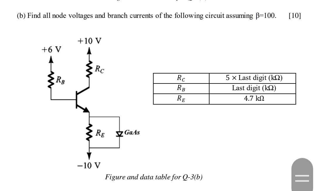 Solved (b) Find all node voltages and branch currents of the | Chegg.com