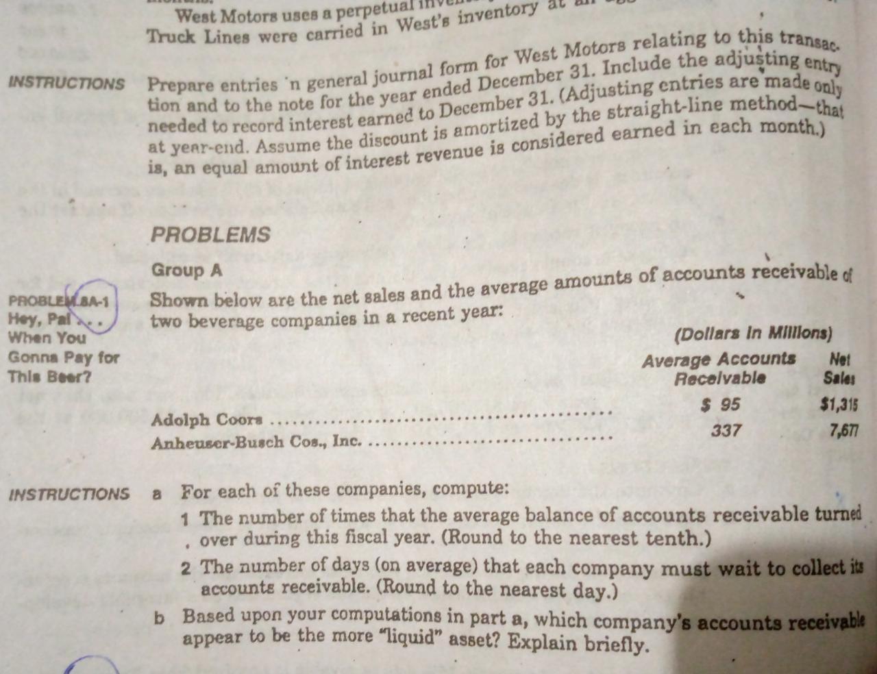 Solved entry INSTRUCTIONS Prepare entries 'n general journal | Chegg.com