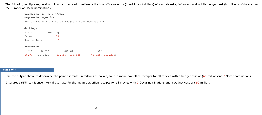 Solved The following multiple regression output can be used | Chegg.com