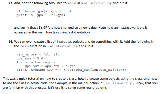 Solved Download student.py and use_student.py into your | Chegg.com