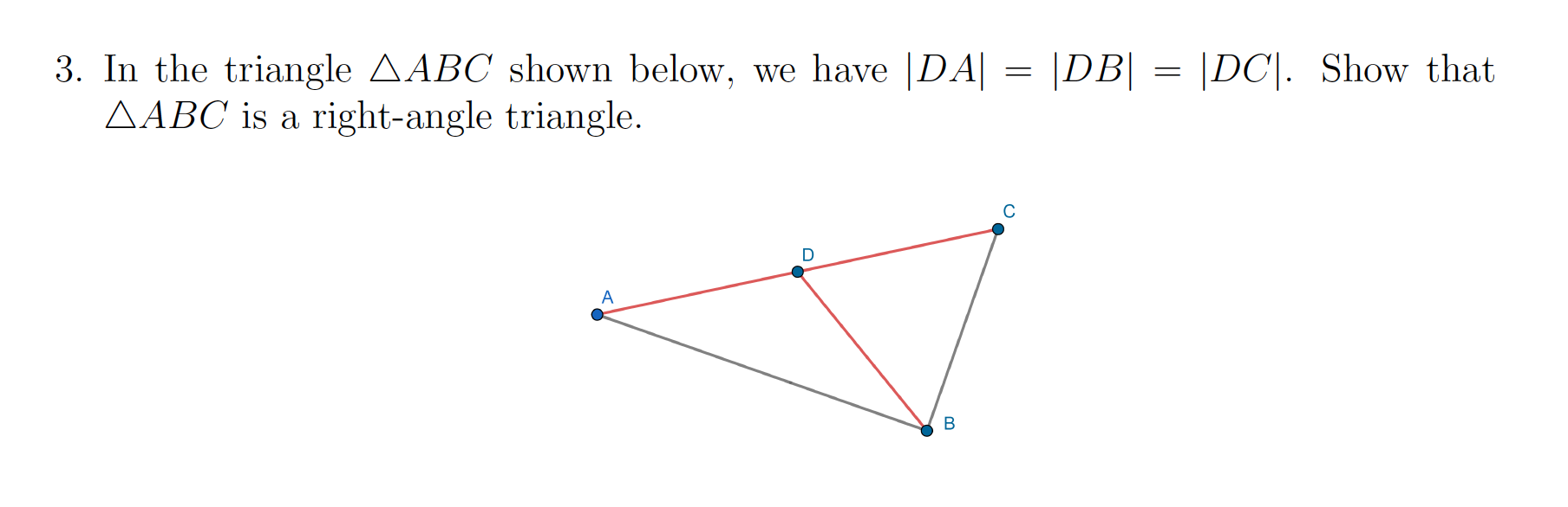 Solved 3. In the triangle ABC shown below, we have | Chegg.com