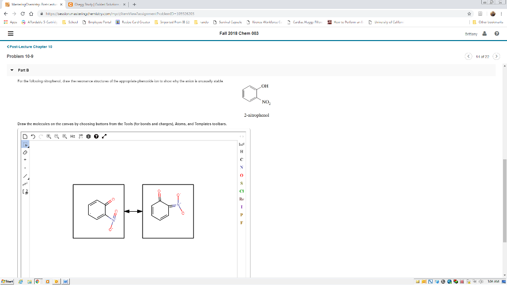 Solved For the following nitrophenol, draw the resonance | Chegg.com