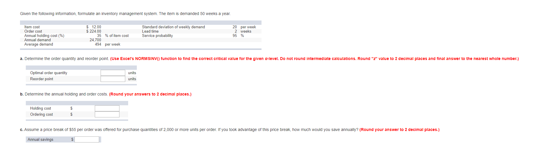 Solved Given the following information, formulate an | Chegg.com