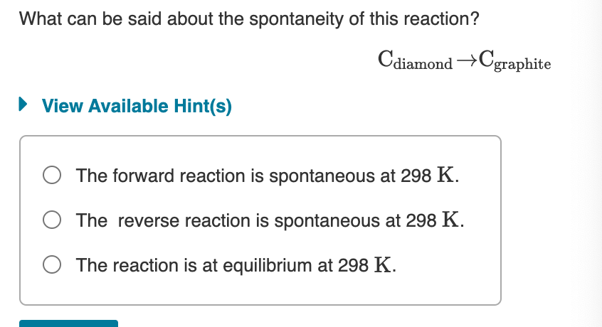 High Quality SOLUTION What can be ﻿said about the spontaneity of ﻿this | Chegg.com
