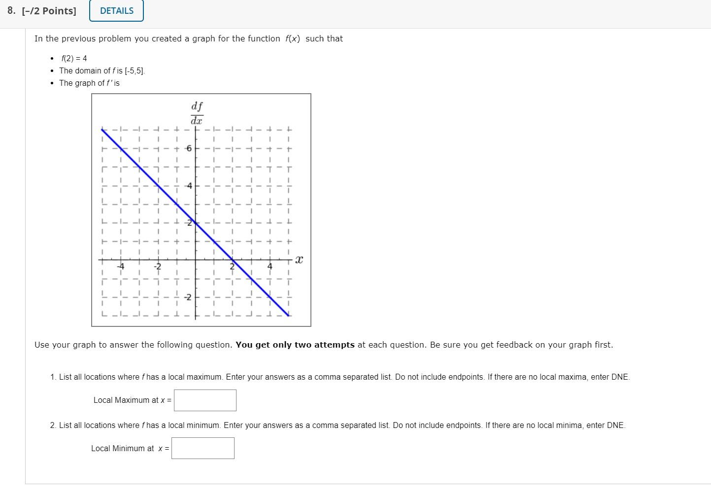 Solved 8. [-12 Points] DETAILS In the previous problem you | Chegg.com