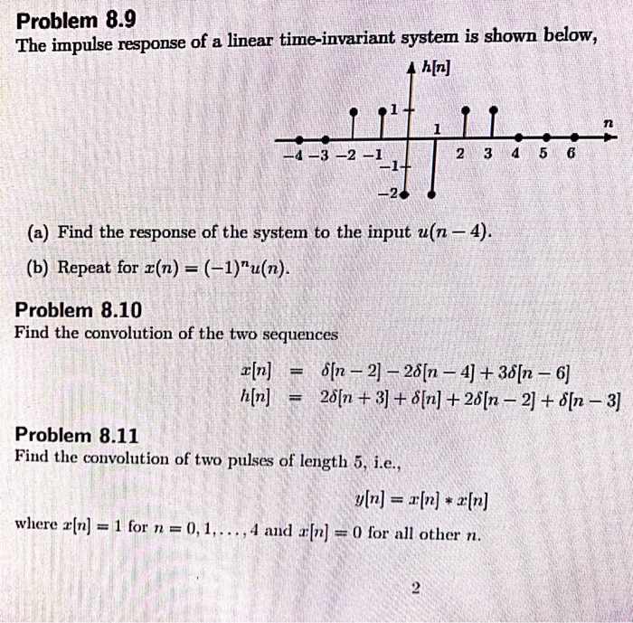 Solved The impulse response of a linear time-invariant | Chegg.com