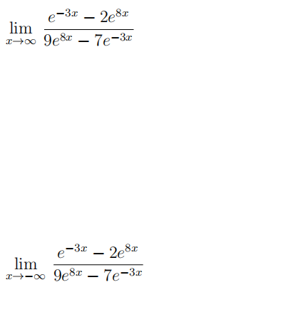 Solved Calculate the following limits by writing them as | Chegg.com