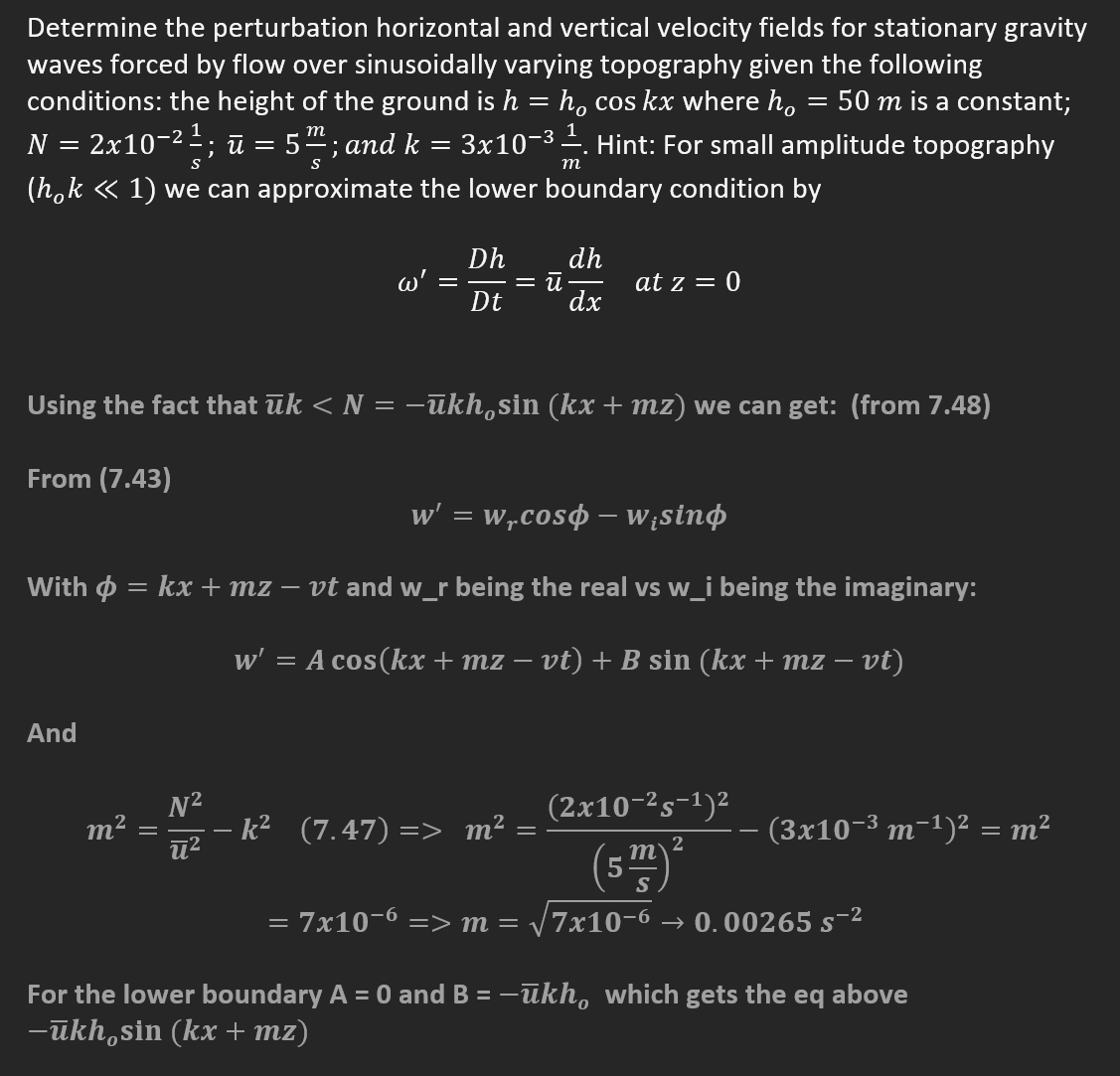 Solved Determine the perturbation horizontal and vertical | Chegg.com