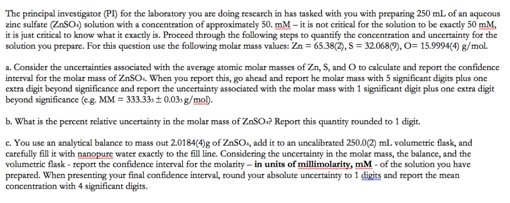 Solved The principal investigator (PI) for the laboratory | Chegg.com