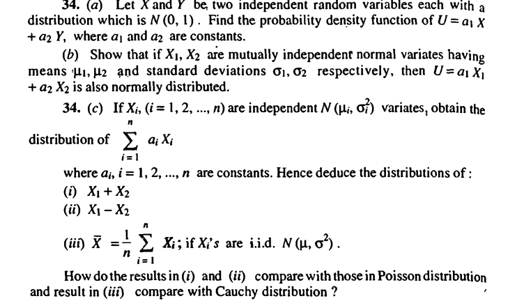 Solved 34. (a) Let X and Y be, two independent random | Chegg.com
