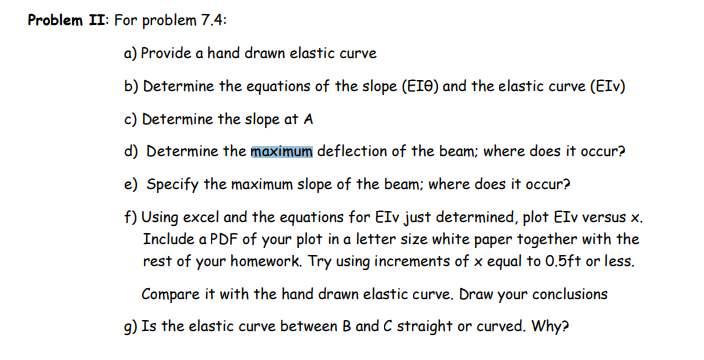 Solved Problem II: For problem 7.4: a) Provide a hand drawn | Chegg.com