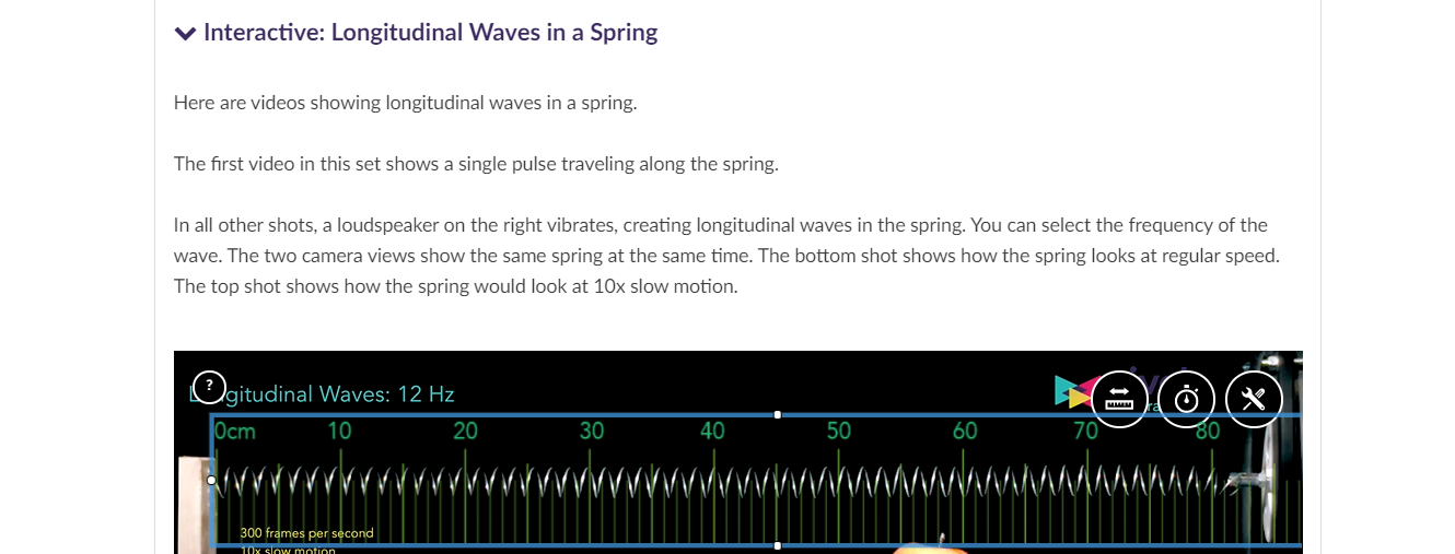 v Interactive: Longitudinal Waves in a Spring Here | Chegg.com