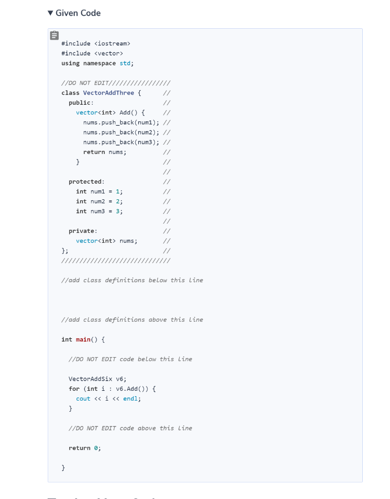 Solved Use the VectorAddThree class to the left as the base | Chegg.com