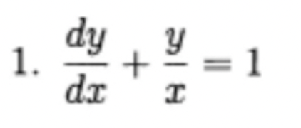 Solved 1. dxdy+xy=1 | Chegg.com