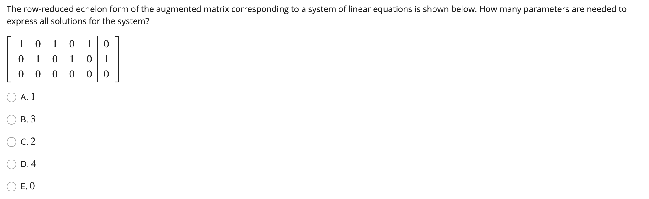 Solved The row-reduced echelon form of the augmented matrix | Chegg.com