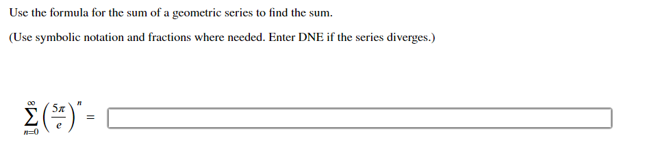 Solved Use the formula for the sum of a geometric series to | Chegg.com