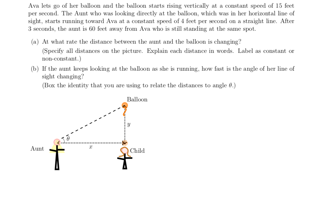 Solved Ava lets go of her balloon and the balloon starts | Chegg.com