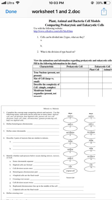Solved Date Period Names Unit IV Cel Energy Worksheet L | Chegg.com