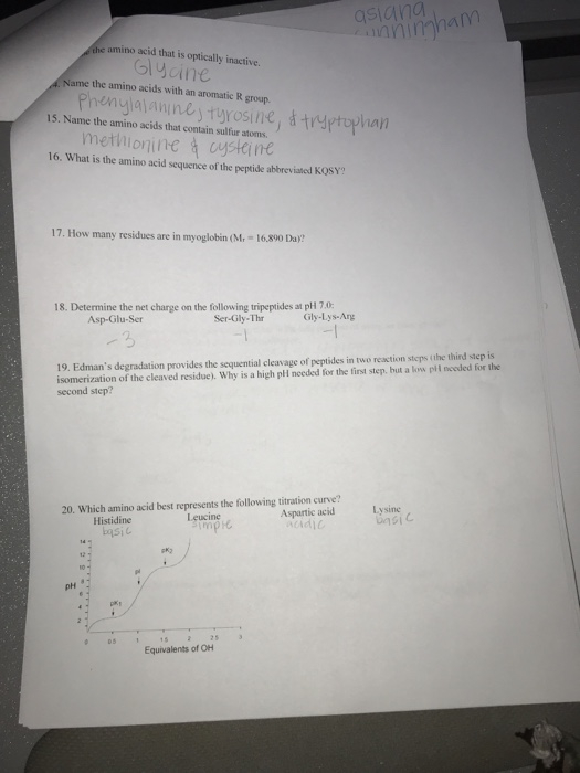 Solved amino acid that is optically inactive. Glygine me the | Chegg.com
