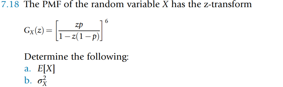Solved 7.18 The PMF of the random variable X has the | Chegg.com