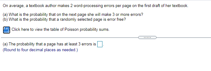 Solved On average, a textbook author makes 2 word-processing | Chegg.com