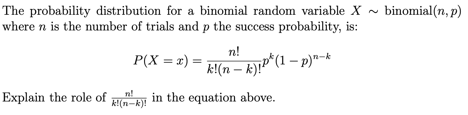 Solved The probability distribution for a binomial random | Chegg.com