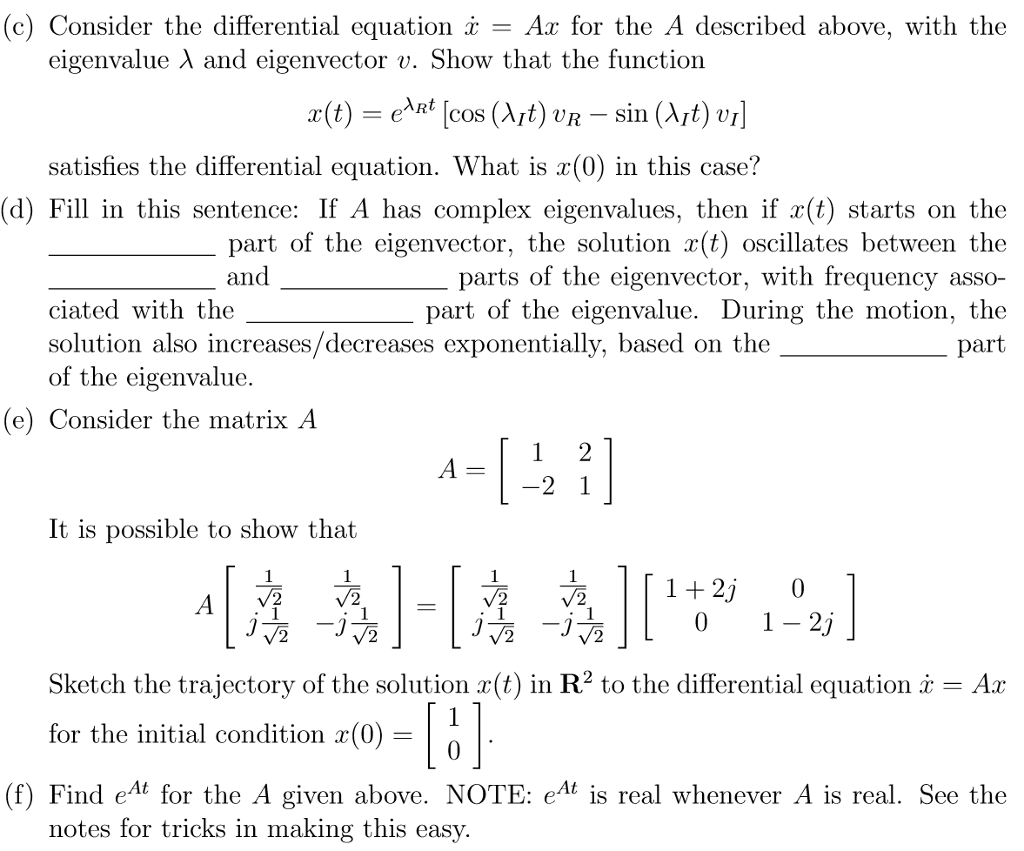 Suppose A is a real, n × n matrix, and λ is an | Chegg.com