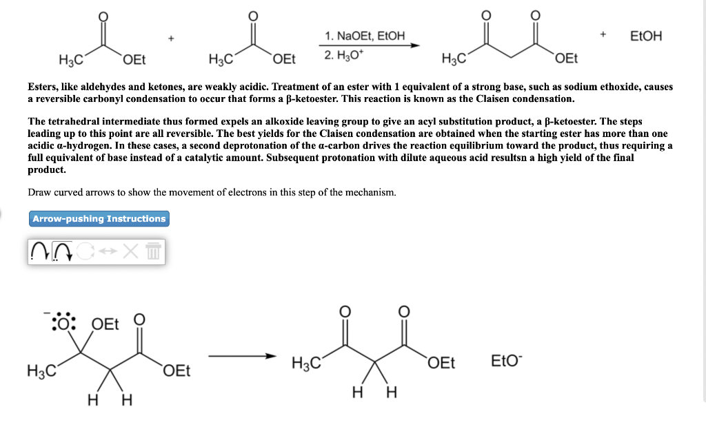 Solved 1. NaOEt, EtOH + EtOH H3C " OEt H3C OEt 2. H30* H3C | Chegg.com