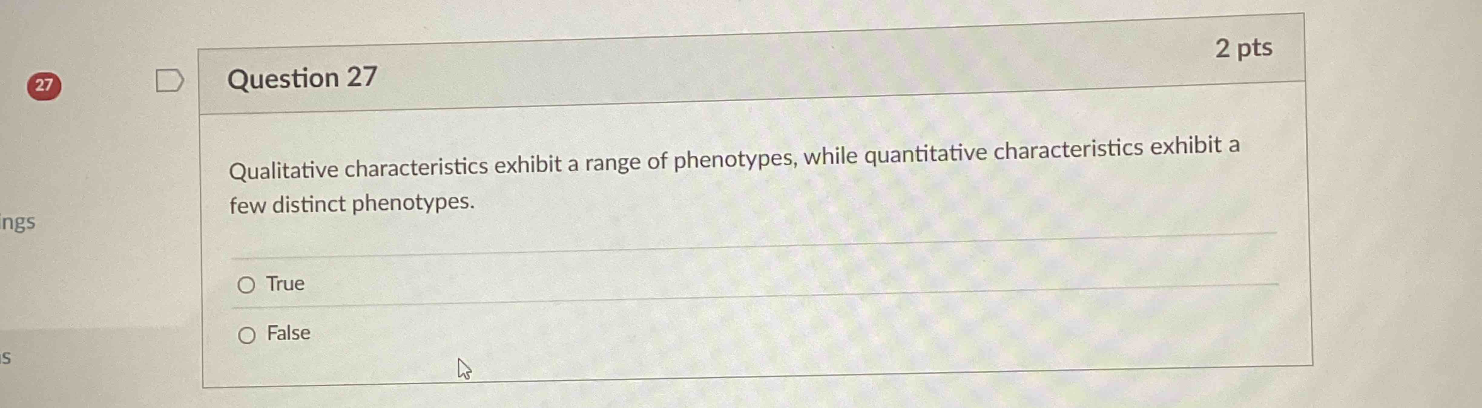 Solved Question 27Qualitative characteristics exhibit a | Chegg.com