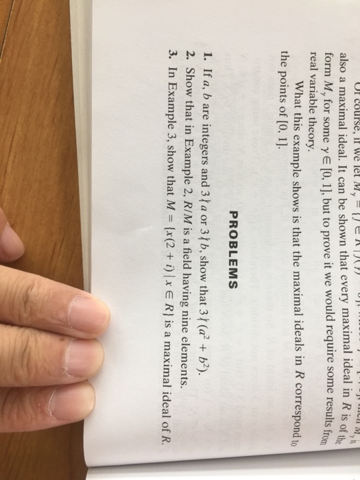 Or course, if we let My also a maximal ideal. It can | Chegg.com