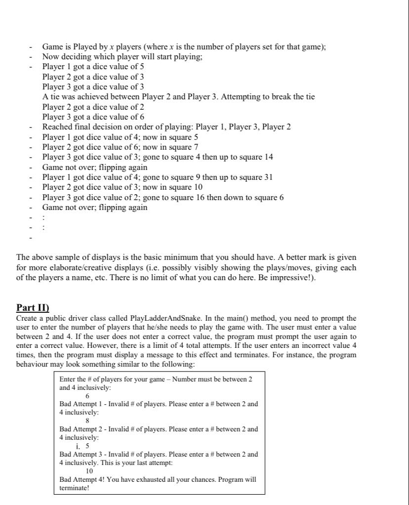 Solved Part I) In this part, you need to create a class | Chegg.com