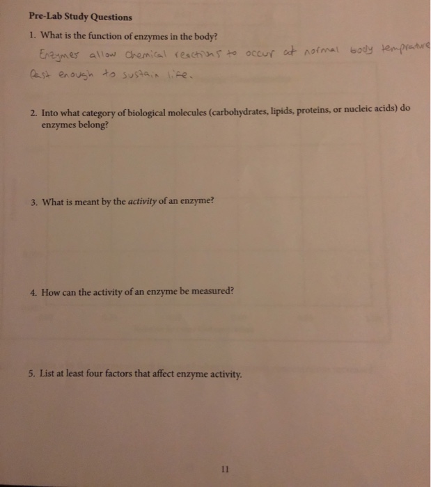 Solved Pre-Lab Study Questions 1. What is the function of | Chegg.com