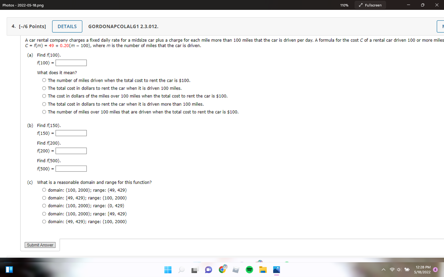 Solved Photos - 2022-05-18.png 110% Fullscreen 4. [-16 | Chegg.com