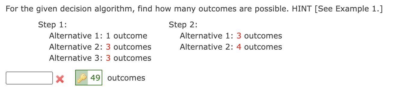 Solved For the given decision algorithm, find how many | Chegg.com