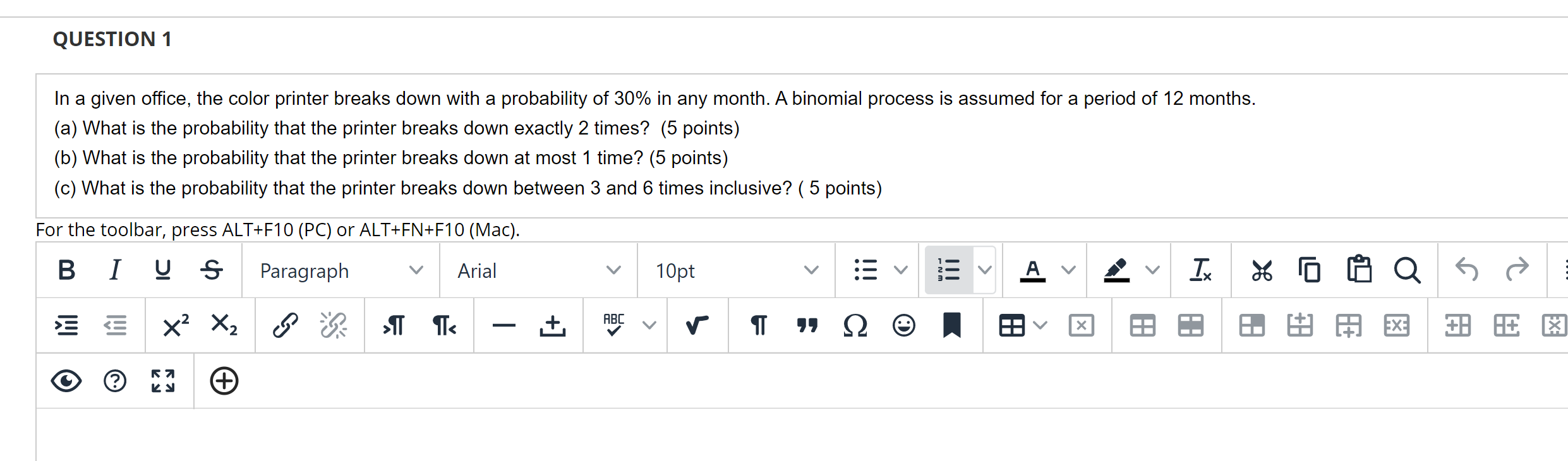 Solved In a given office, the color printer breaks down with | Chegg.com