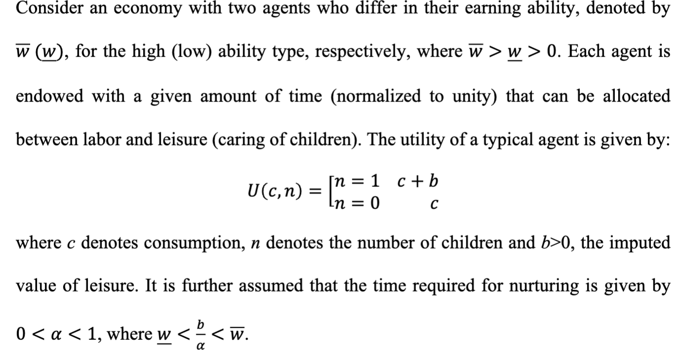 Solved 1) Formulate the typical agent’s decision problem and | Chegg.com